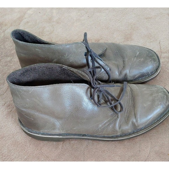 Clarks | Shoes | Clarks Mens Boots Bushacre Desert 5 Gray Green | Poshmark